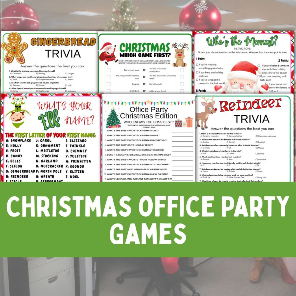 15+ Christmas Office Party Games for Coworkers | OverThePartyTable