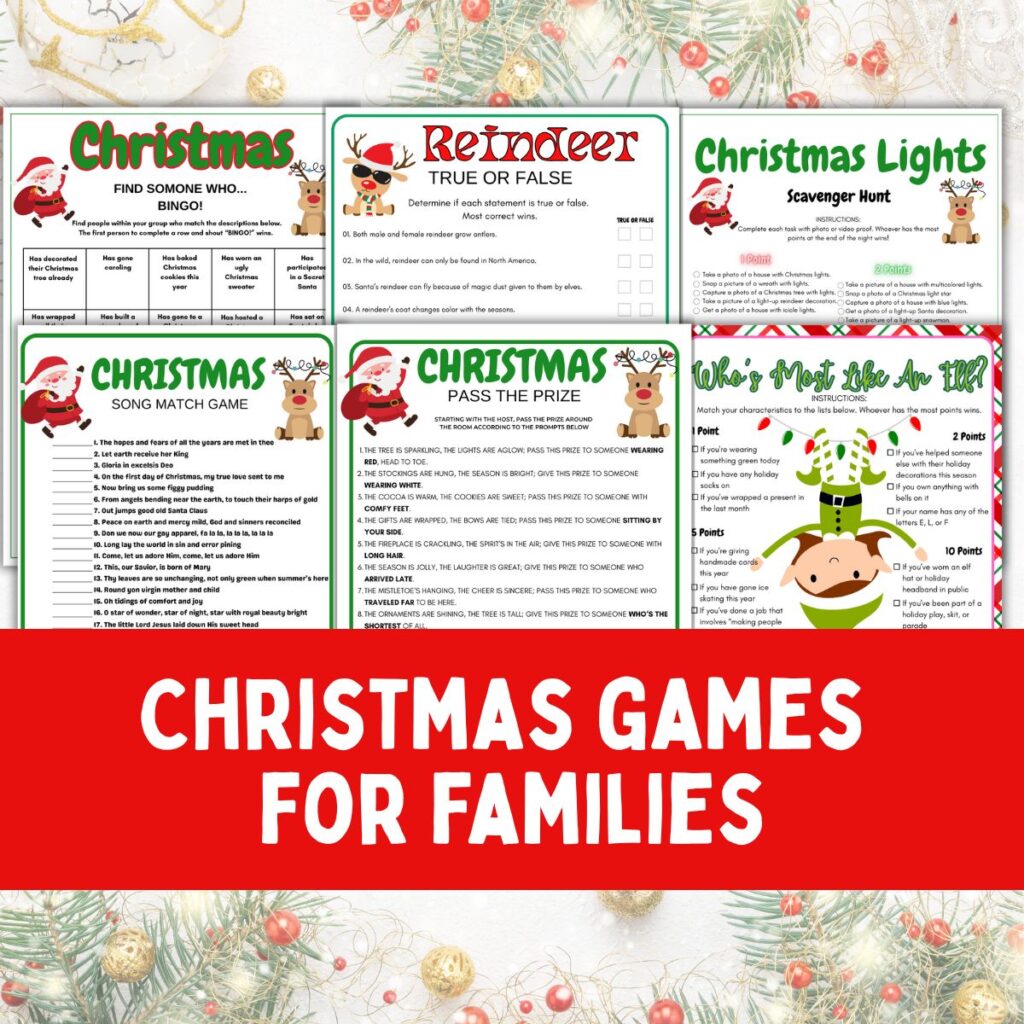 12+ Christmas Games For The Family Everyone Will Enjoy | OverThePartyTable